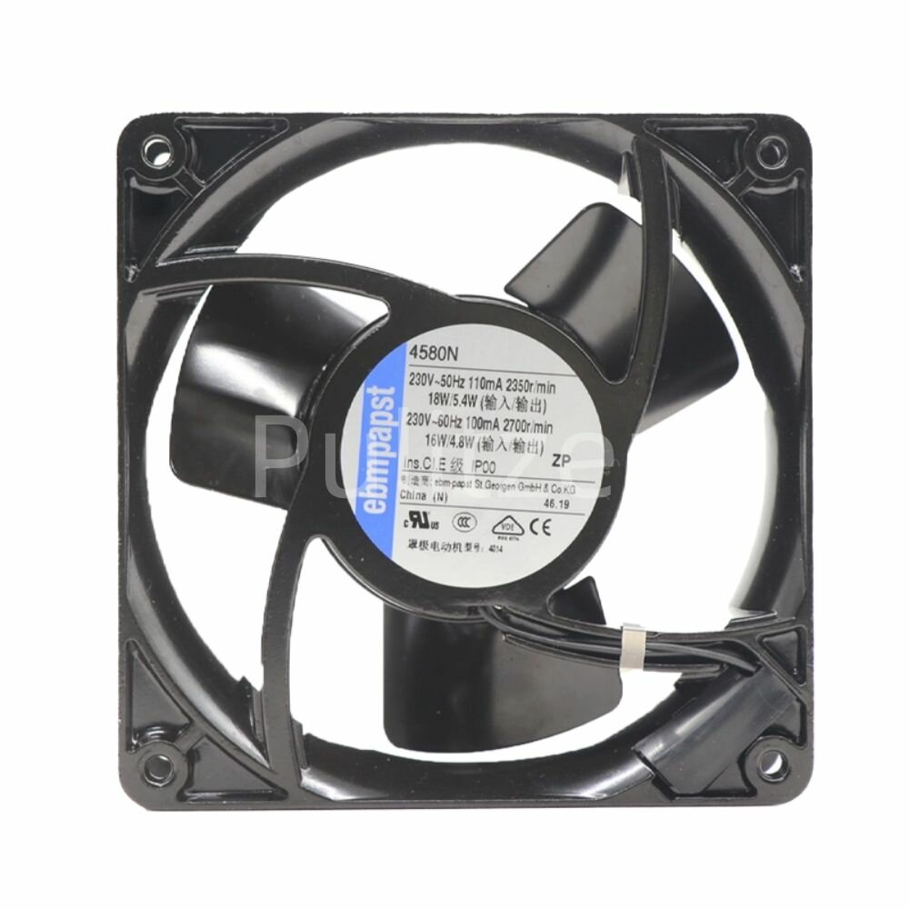 Ebmpapst 4580N 120*120*38 мм корпусный охлаждающий вентилятор 230V 18/16 Вт 2350/2700 об/мин