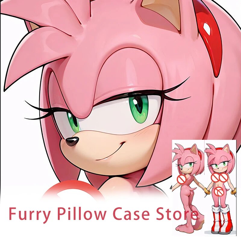 Наволочка Amy Rose Furry Dakimakura 40x120cm Peach Skin, k19187-1-r18