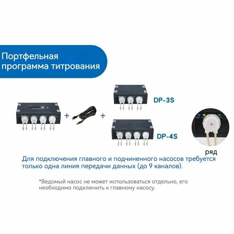 Дозатор удобрений для аквариума, перистальтический насос, Без контроллера, 4 выход воды
