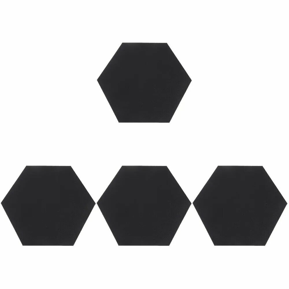 Набор из 4 холстов для рисования с деревянной основой и льняным покрытием, черные, для художественных работ