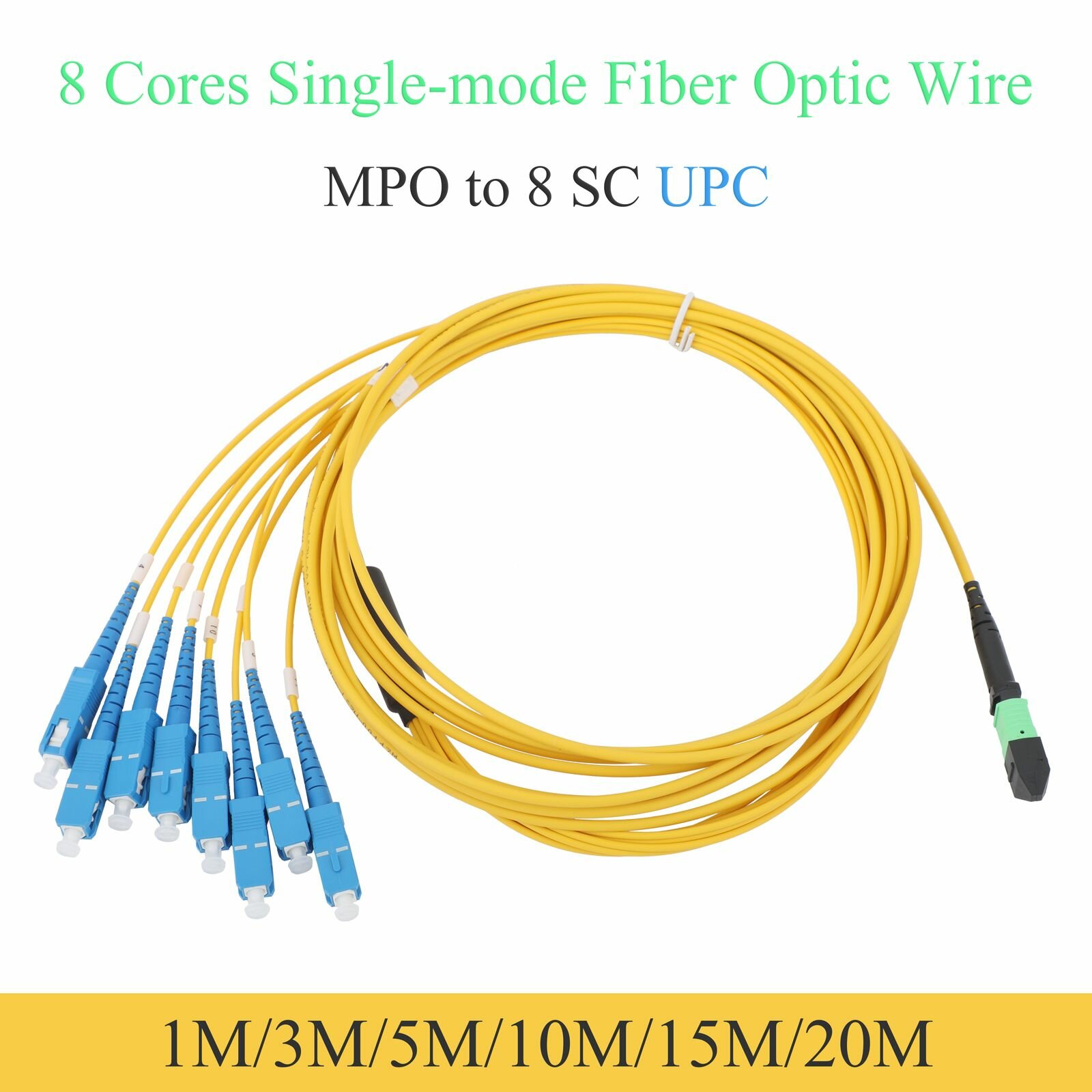 Кабель для интернет-соединения MPO/SC, 1 м, золотой