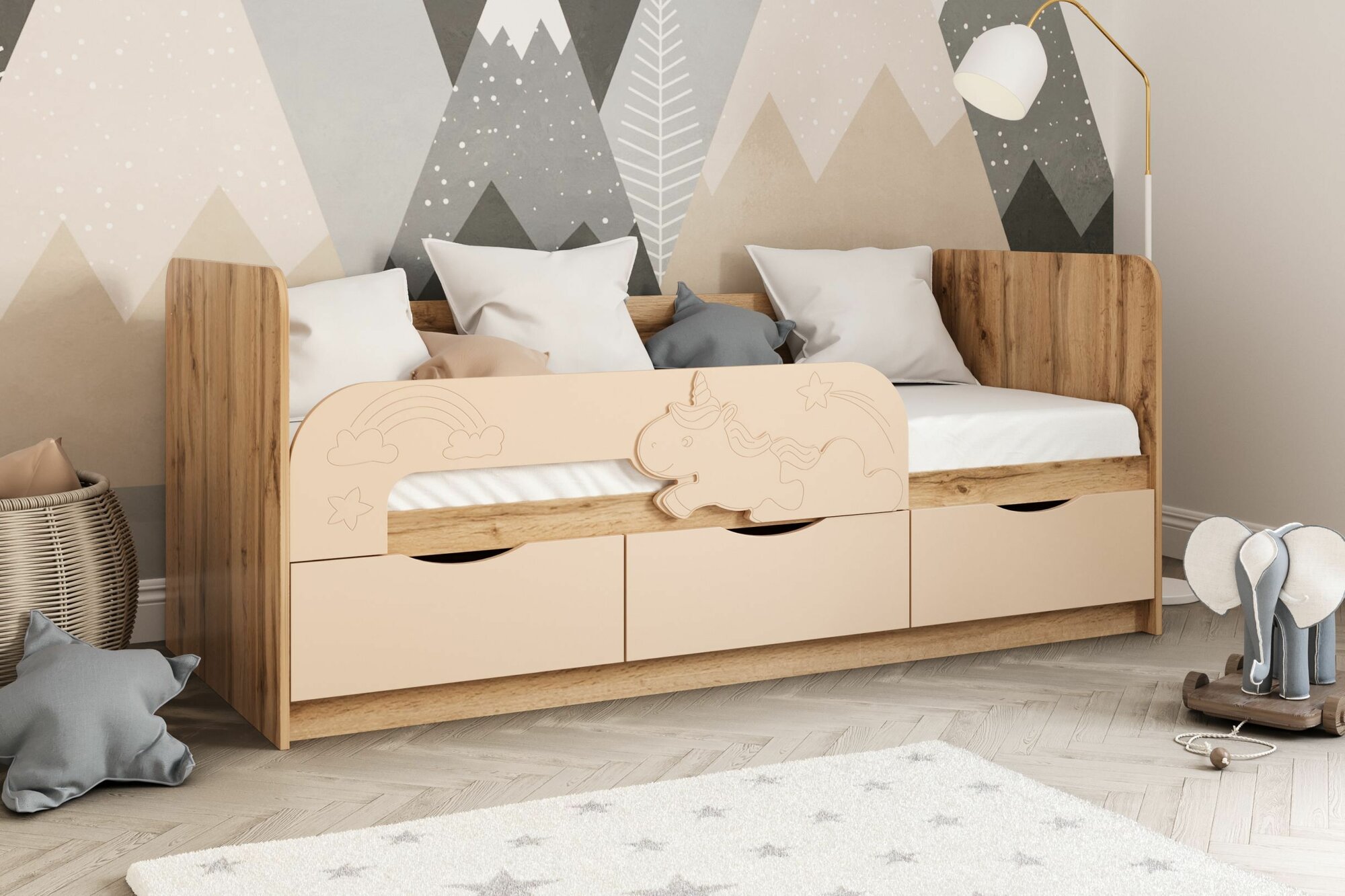 Детская кровать 1832 Единорог