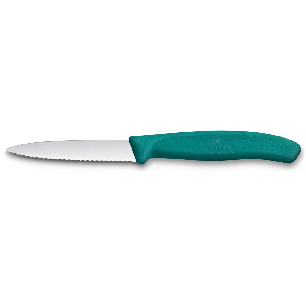 Victorinox Kitchen 6.7634. C1 Нож кухонный victorinox swiss classic, для овощей и фруктов,80 мм, серрейторный, зеленый