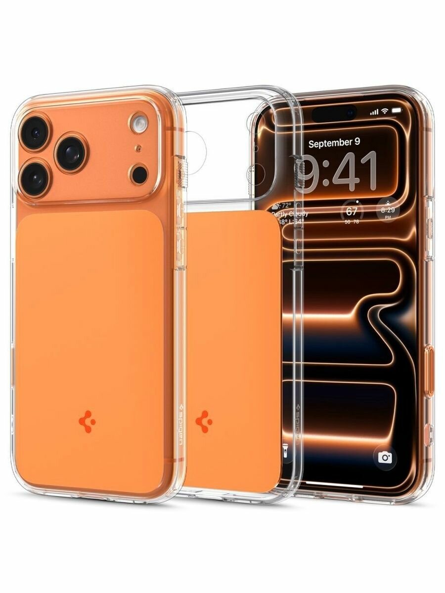 Чехол Spigen на iPhone 17 Pro / Айфон 17 Про , Ultra Hybrid T Magsafe (ACS10477), магнитный, бортики для защиты камеры и дисплея