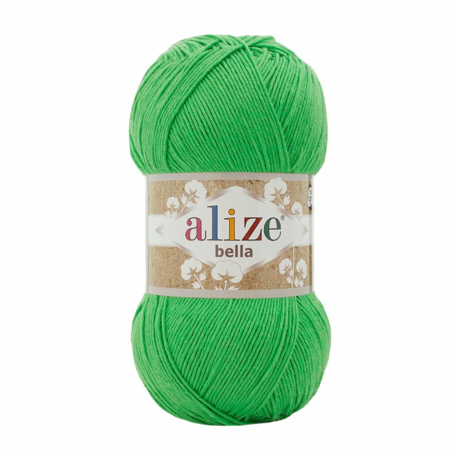 Пряжа Alize Bella 100 455 (5 мотков по 100гр/360м) ярко-зеленый