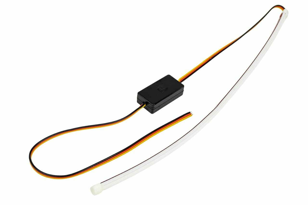 Гибкая круговая светодиодная лента ДХО Sal-Man 30см бело-желтая с повторителем поворотника универсальная