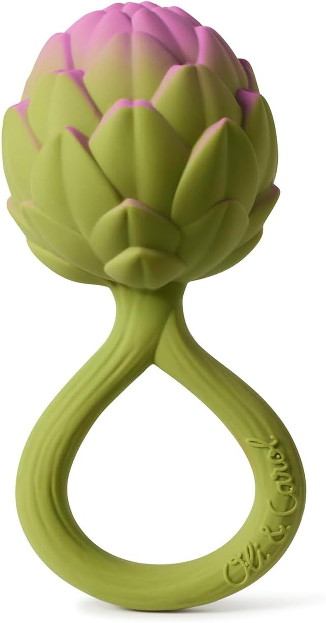 Погремушка-прорезыватель для зубов Oli&Carol - Artischoke/Артишок, из натурального каучука - 8437021201635