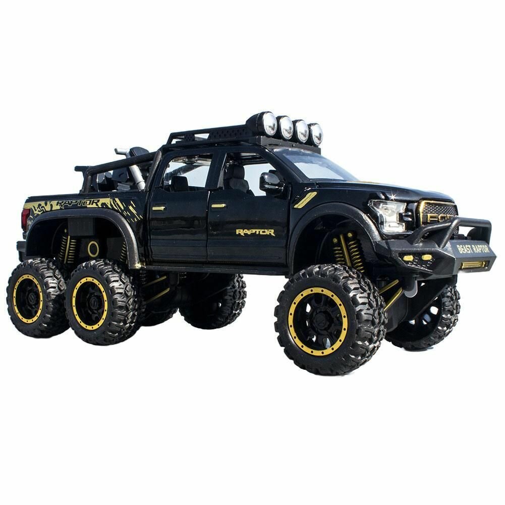 Машинка металлическая инерционная для мальчика Форд раптор пикап