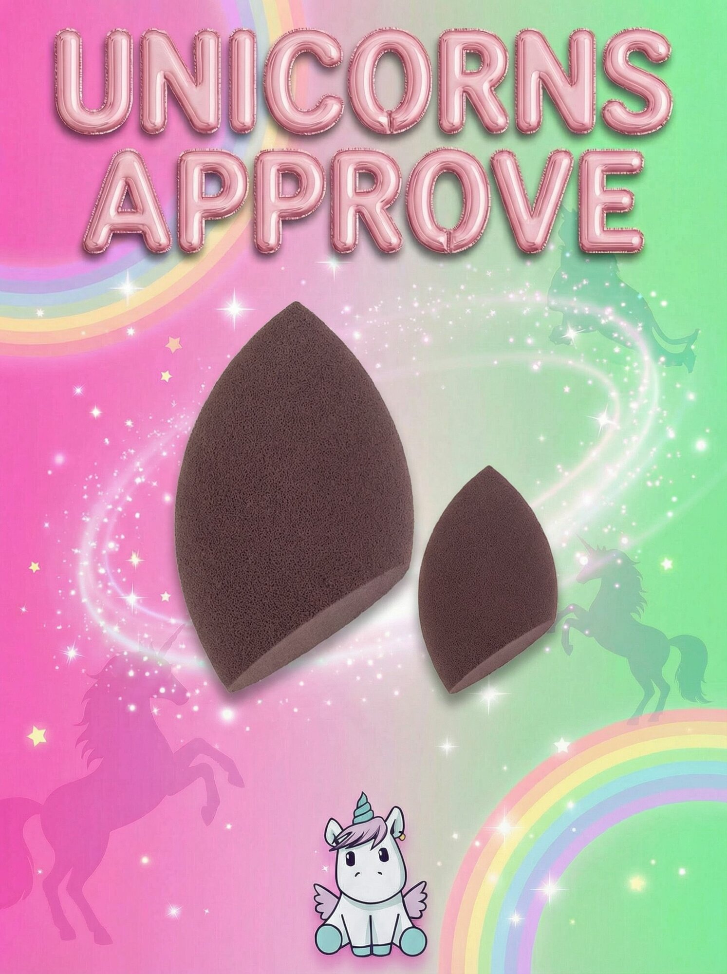UNICORNS APPROVE Набор спонжей для макияжа Almond Flat White, 2 шт