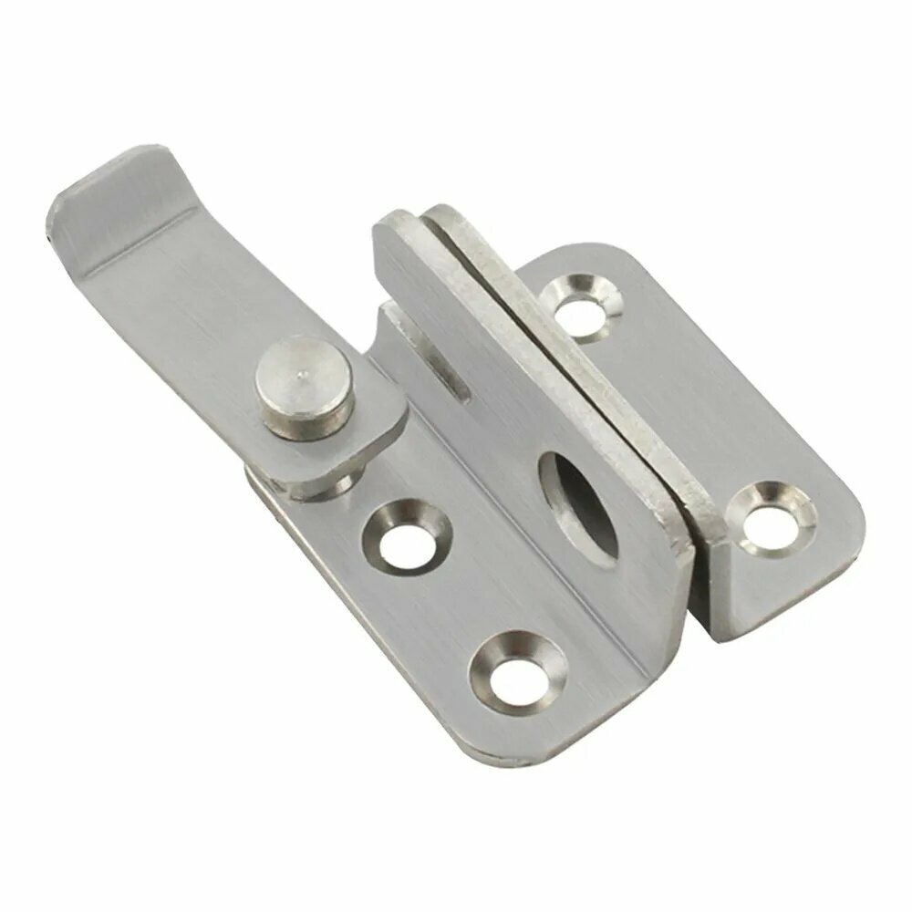 Задвижка для ворот из нержавеющей стали, безопасный замок для двери, гаража, окна, серебристый, левый поворот