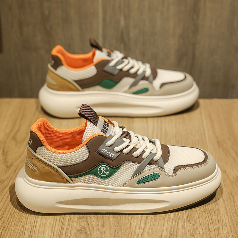 LUO Обувь мужская Летняя для подростков Аган сетчатая антибактериальная/6533 meters orange