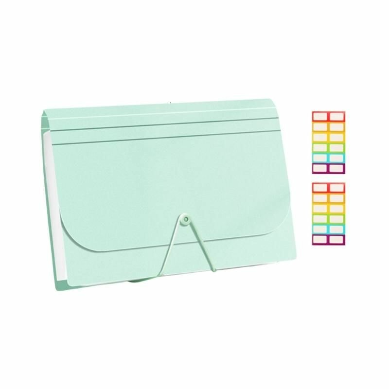 Расширяемый файл-органайзер с 13 карманами, Зеленый