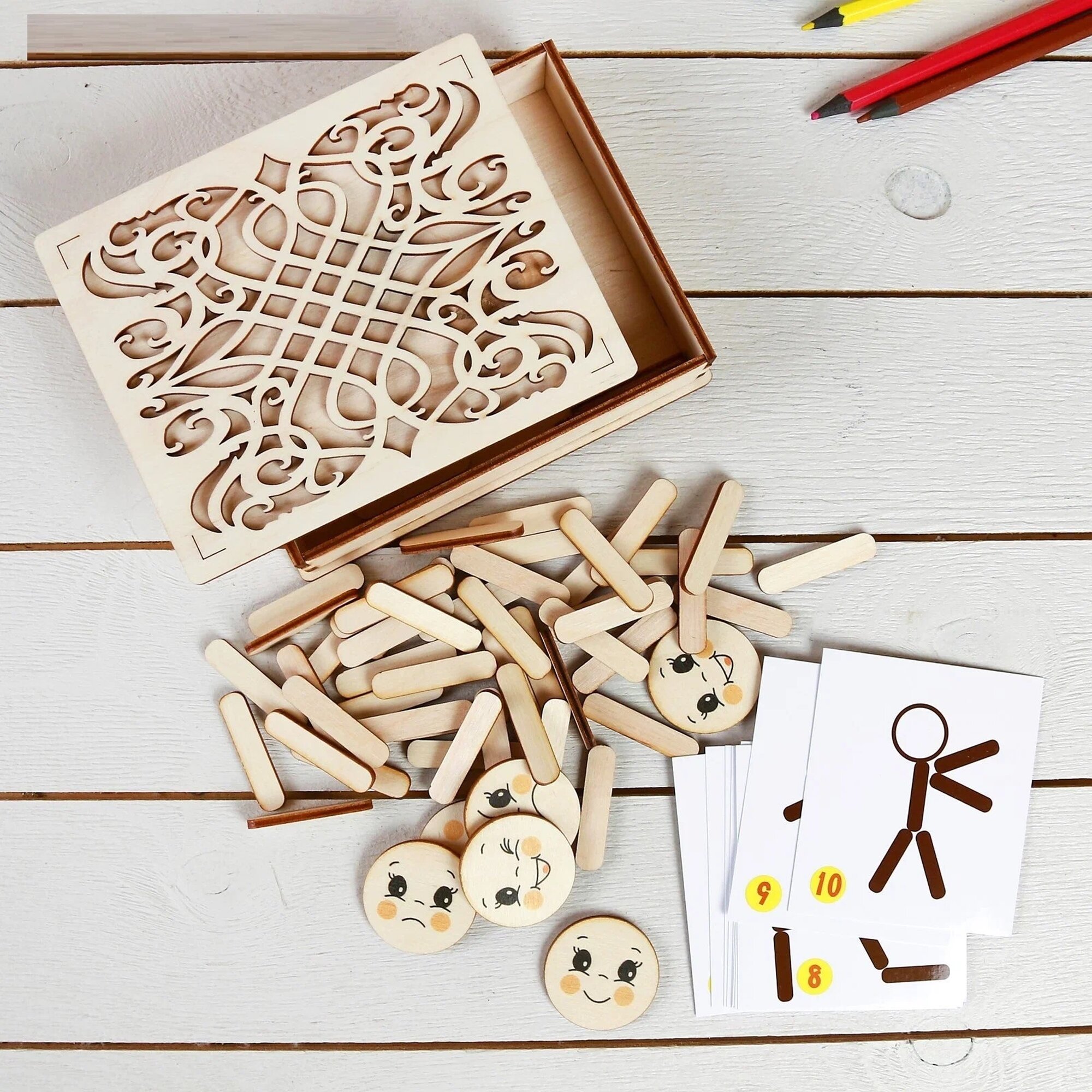 Мозаика из палочек "Человечки"