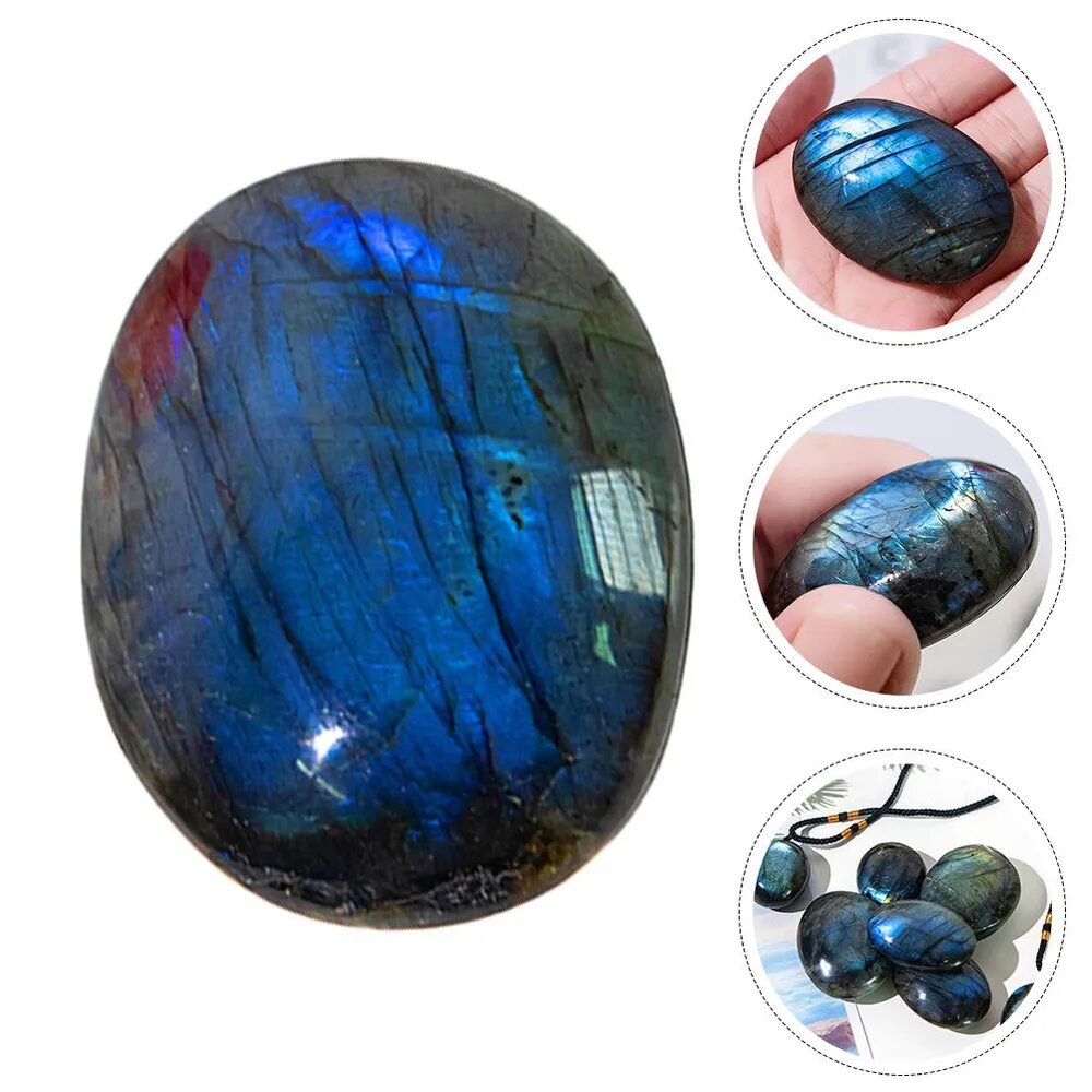 Натуральный лунный камень из кристалла синий
