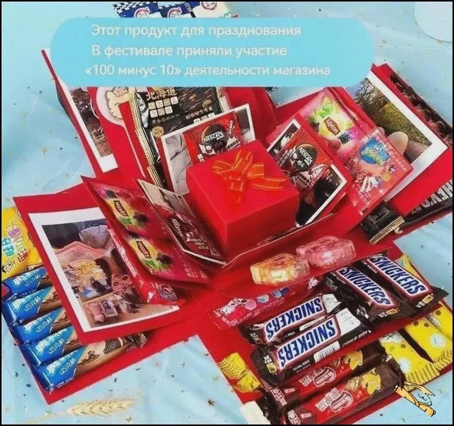 Подарочная коробка распадающаяся 5 in коробка раскладушка для сюрпризов и сладостей Юбилеи, различные праздники