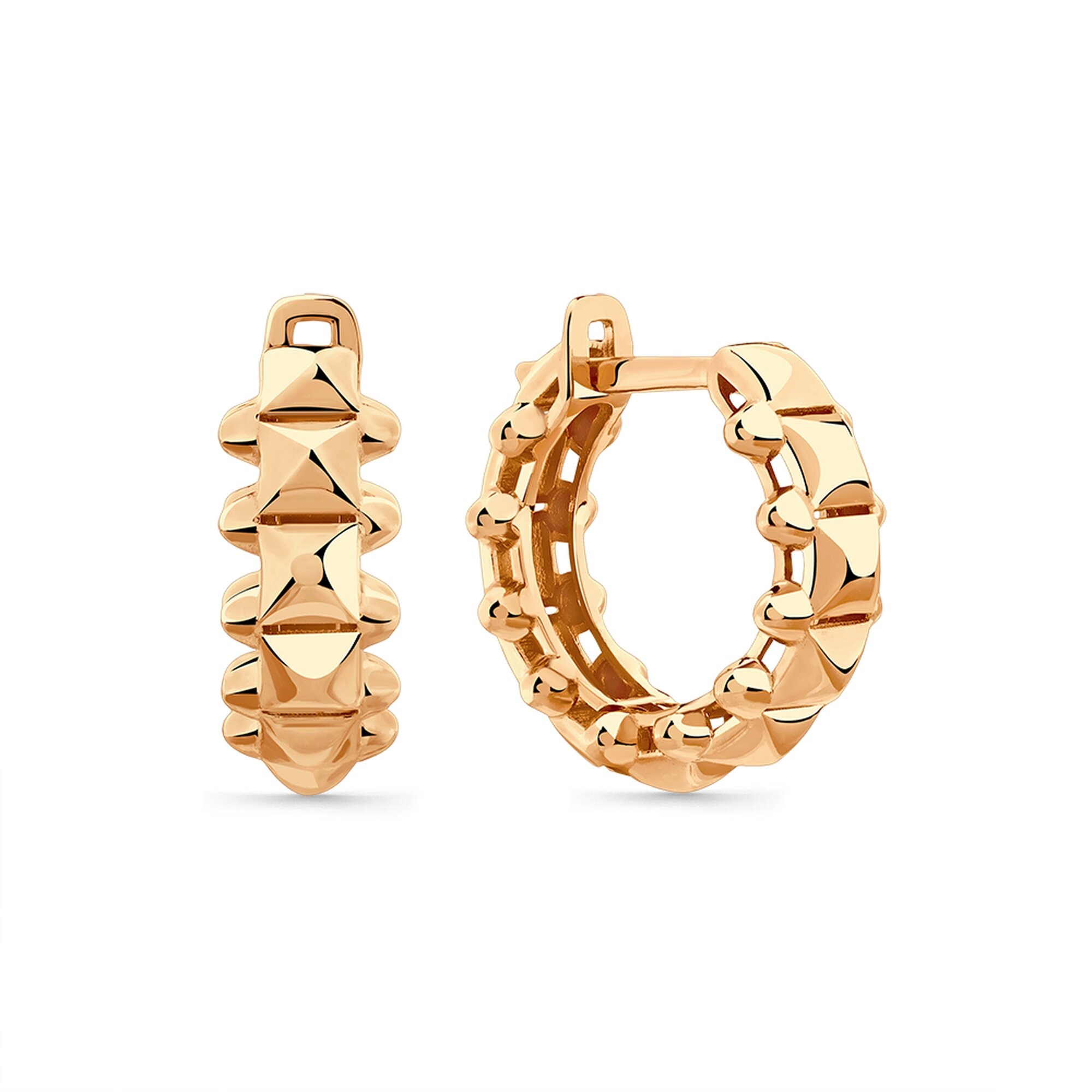 Серьги, красное золото, 585 проба