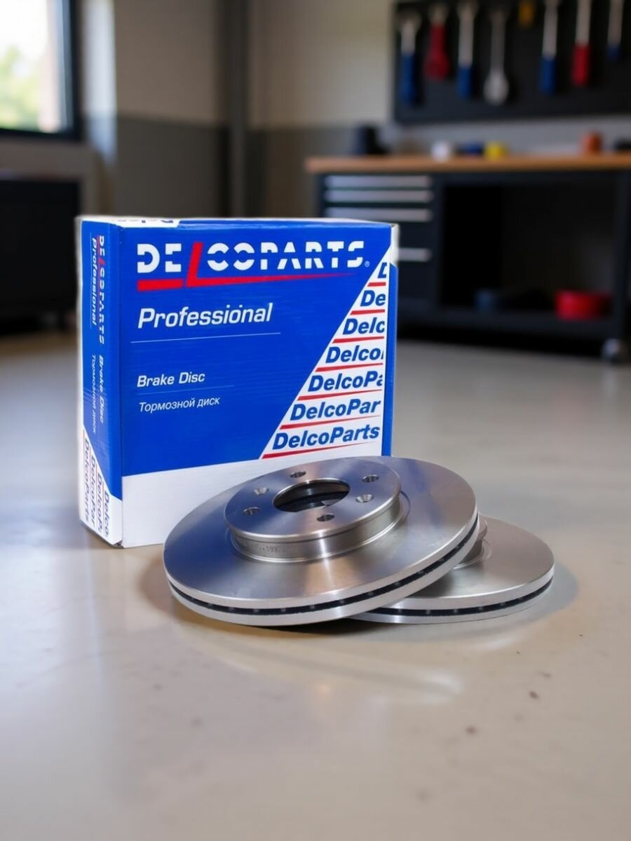 Диск тормозной 1 шт! передний для Хендэ Солярис, Кио Рио, Hyundai SOLARIS; Kia RIO, DelcoParts 19374517