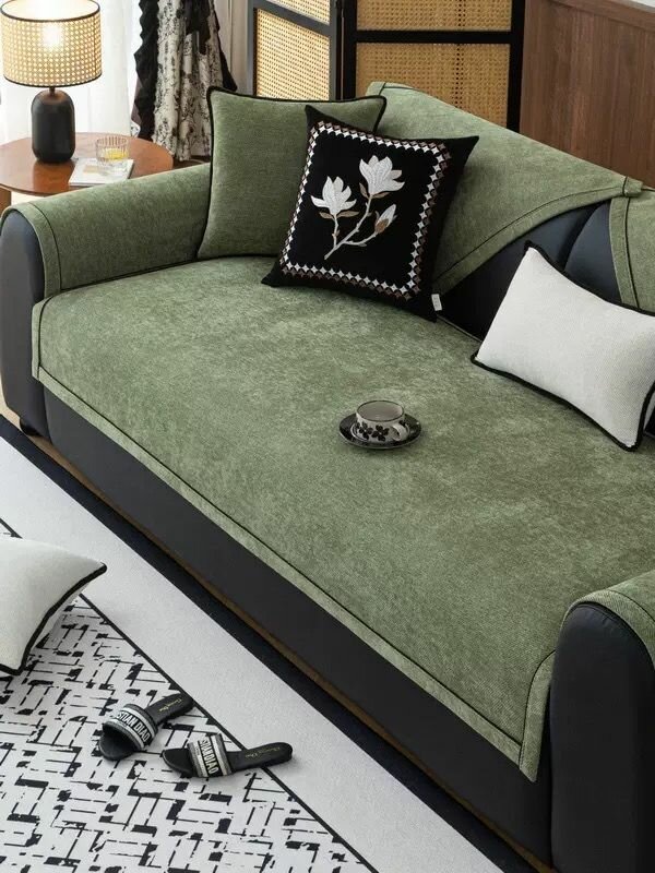 Дивандек накидка 90х160 см покрывало на диван кресло (90х160 /Зелёный цвет)