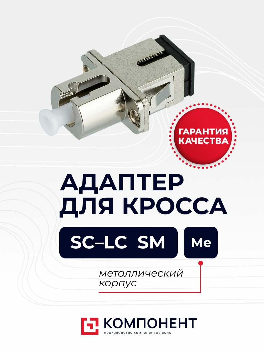 Розетка оптическая, адаптер для кросса SC-LC SM