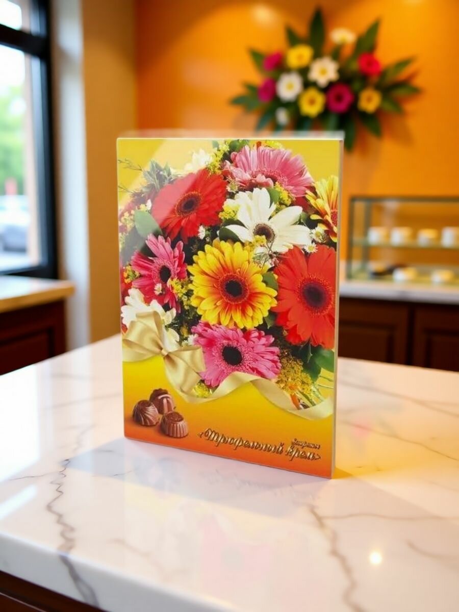 Набор шоколадных конфет "Букеты" с начинкой трюфельный крем 150гр 1шт