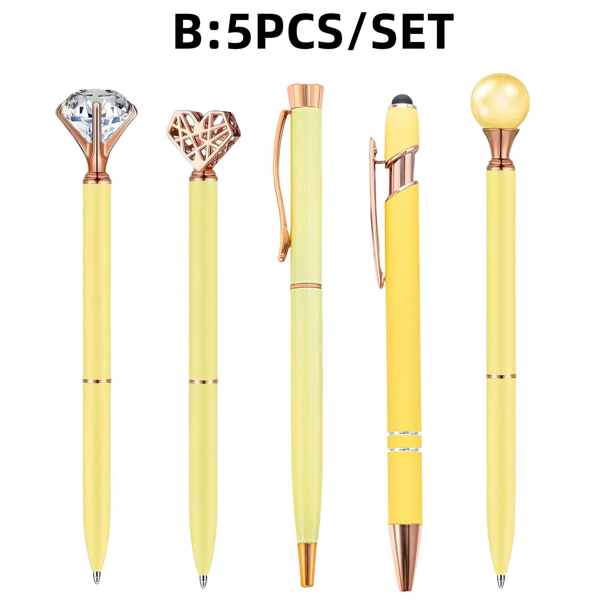 Набор шариковых ручек Yellow 5PCS