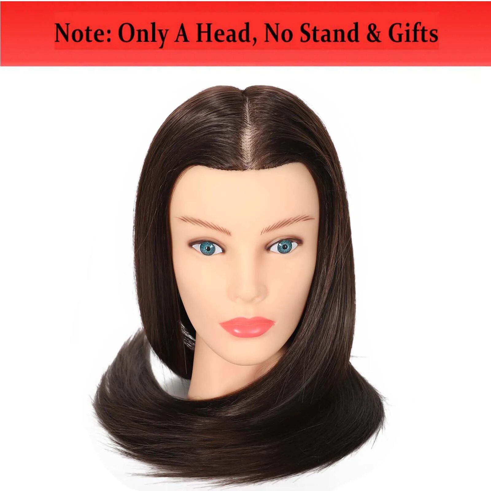 Голова-манекен OPINI 26-28", темно-коричневый, 80% натуральные волосы Dark Brown Head Only