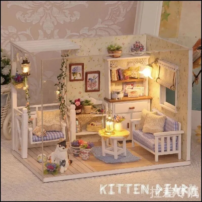 Румбокс Домик-качели 'КотоГрад' для кошек, уютный уголок для сна и игр, экологичный картон — фото 1