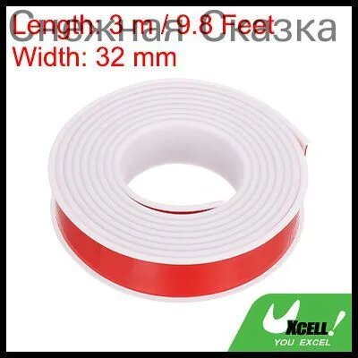 Кромка мебельная клеевая 3 м / 9.8 Feet ширина 32 мм красного цвета для мебели