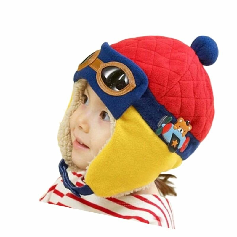 Детская защита для ушей плюс толстая бархатная шляпа Lei Feng-красный