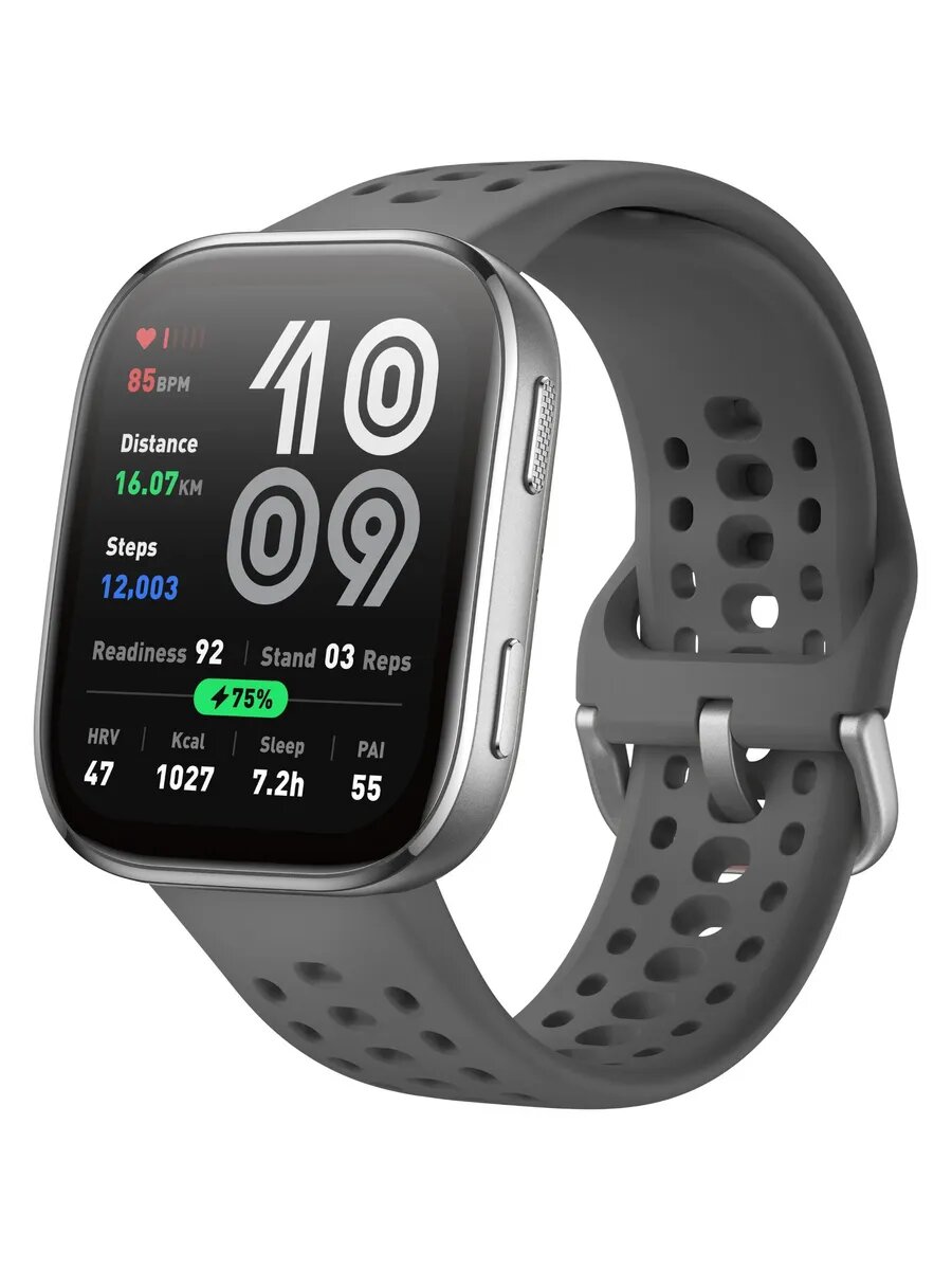 Смарт-часы Amazfit Bip 6, AMOLED, темно-серые, водонепроницаемые, IP68