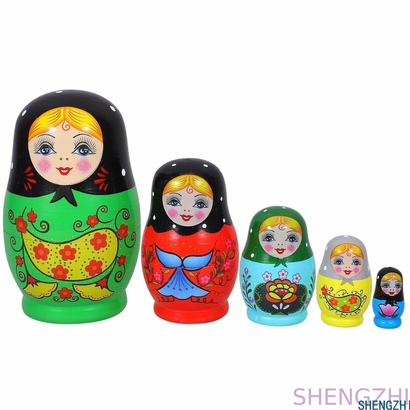 Коллекционные Русские Матрёшки, Деревянные Игрушки, 5 Штук