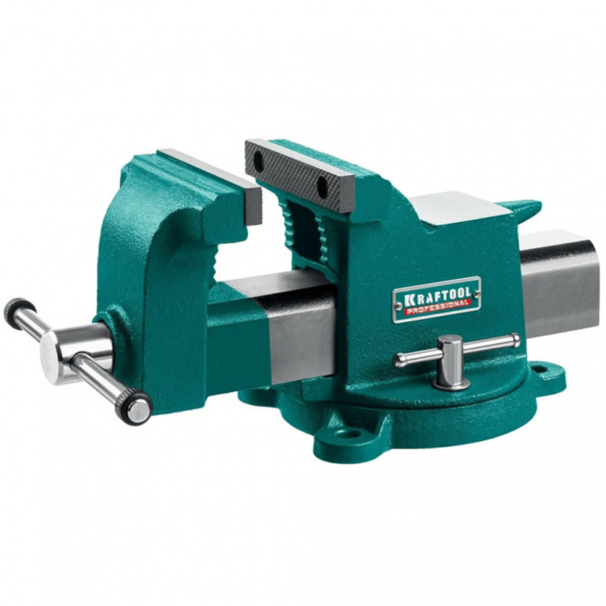 Тиски KRAFTOOL STEEL 32701-100, зеленый, слесарные, стальные, 100 мм