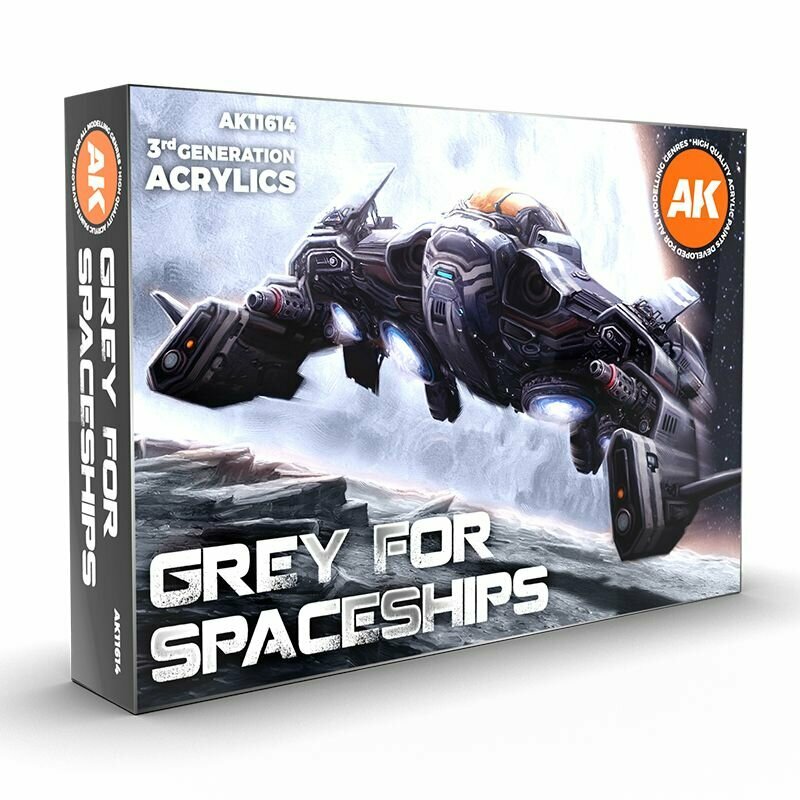 Набор акриловых красок AK Interactive Grey for Spaceships Set
