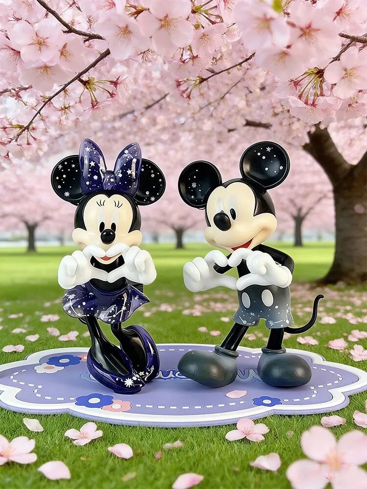 2 Игрушки ручной работы из серии Disney Mickey Miaomiao House с Микки и Минни Бичин