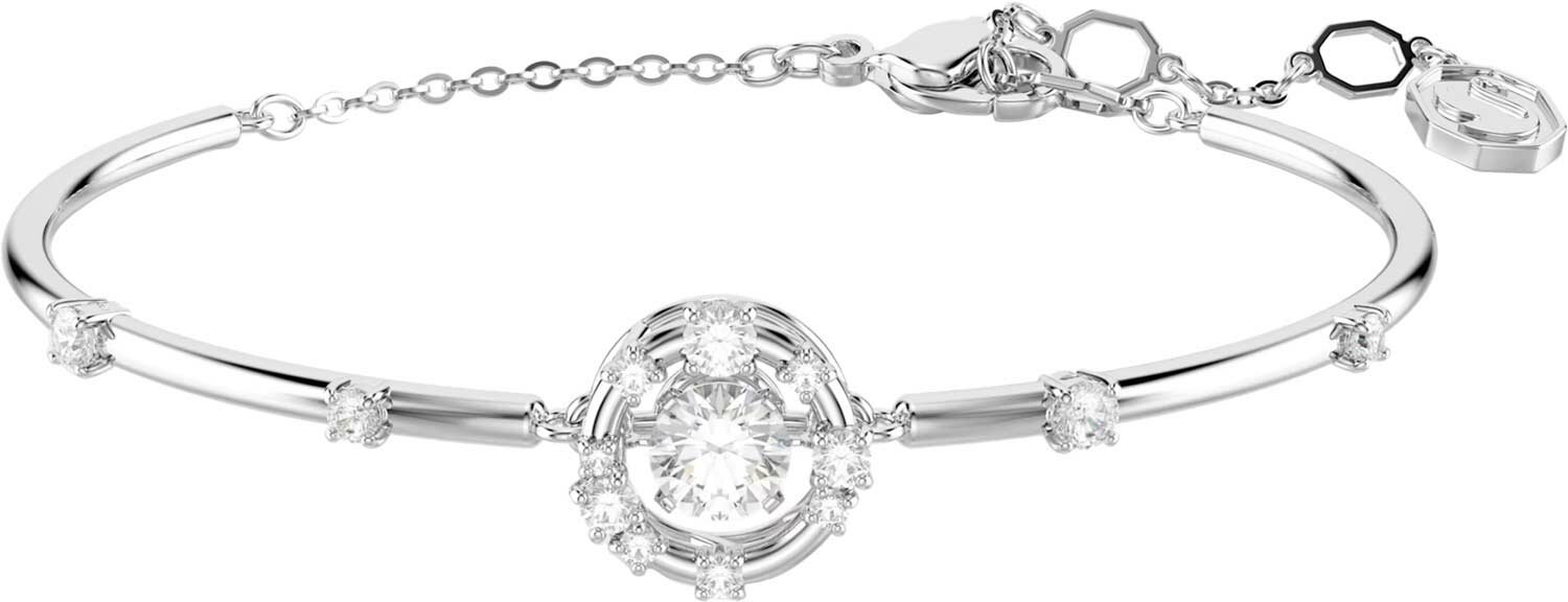 Жесткий браслет, кристаллы Swarovski