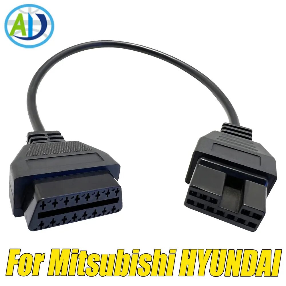 Для автомобилей Mitsubishi HYUNDAI 12-контактный автомобильный адаптер OBD1 к OBD2 диагностический разъем OBD1 удлинительный кабель работает с ELM327