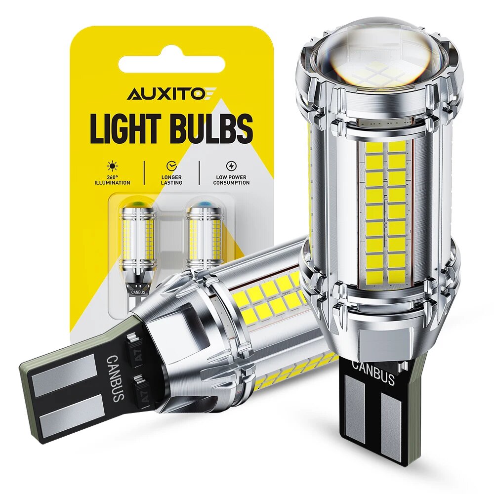 AUXITO 2x T15 W16W LED Canbus лампы для заднего хода с HD-линзой-проектором, 6500K белый свет, 912 921 LED, сверхъяркие