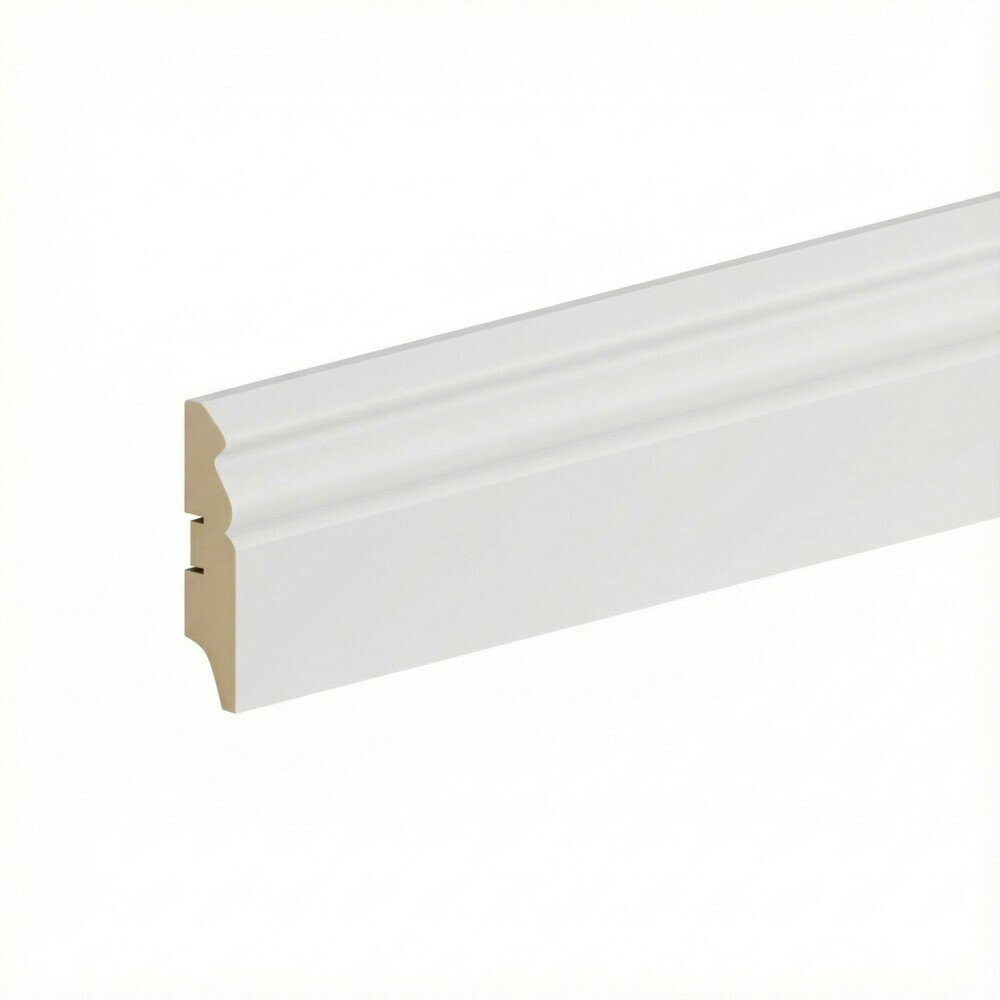 Плинтус МДФ Stella белый 70х16х2000 мм