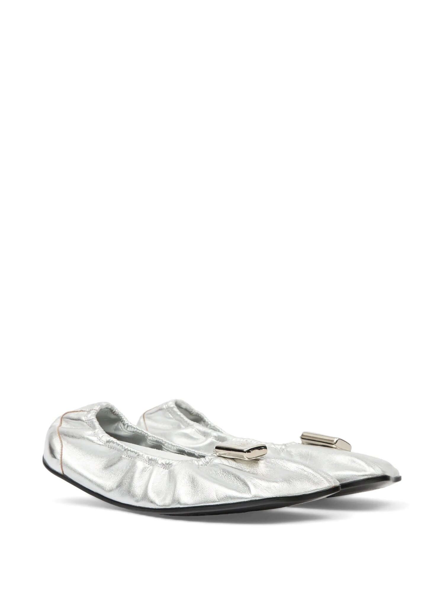 Балетки MM6, размер 36, серебристый — фото 1