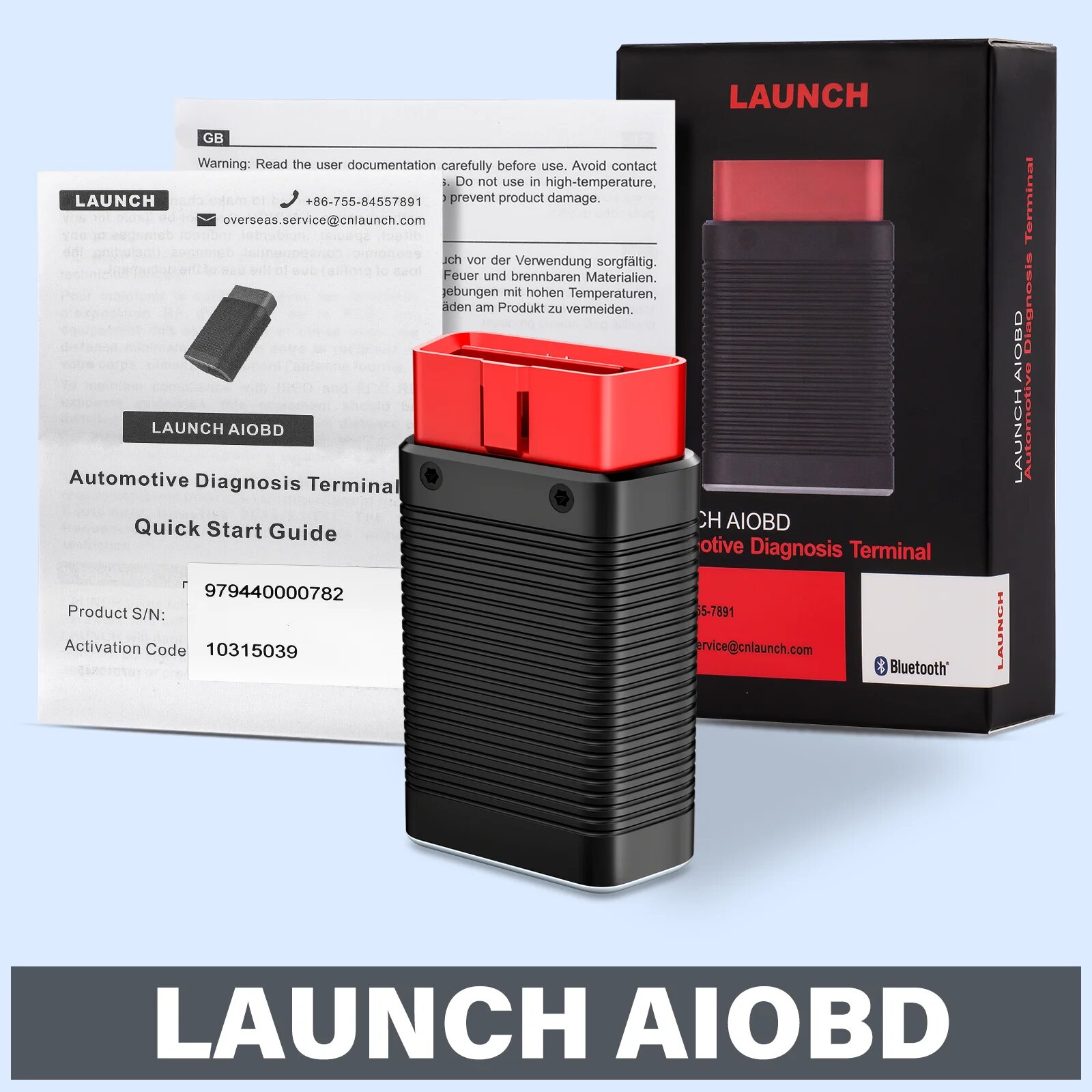 Диагностический Bluetooth-адаптер LAUNCH X431 AIOBD 2026 года с полным набором функций LAUNCH AIOBD