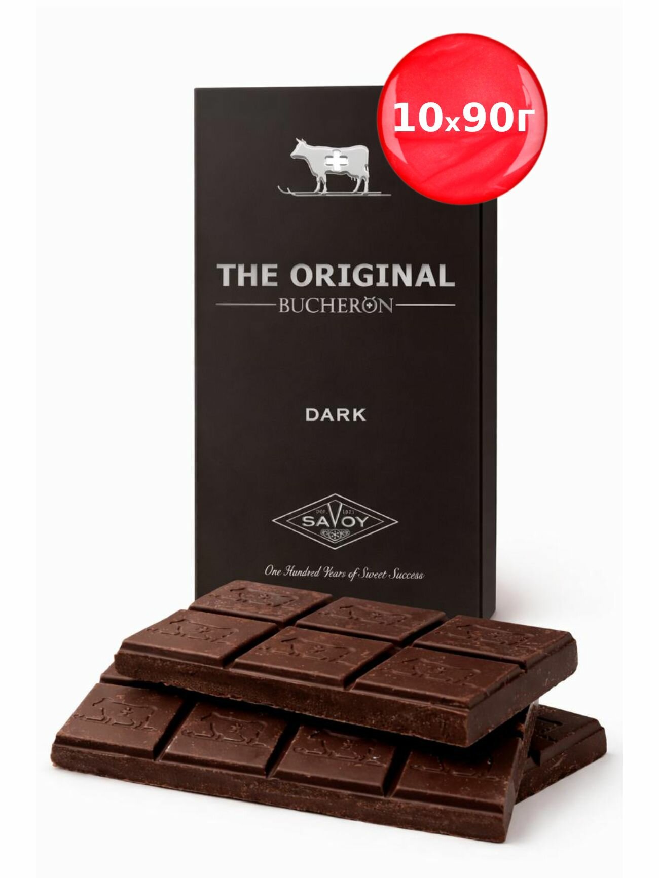 Шоколад бушерон Original горький 62% какао, 90 г набор из 10 плиток