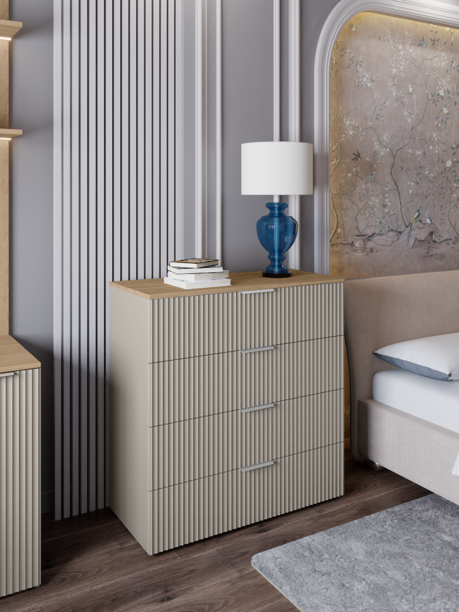 Комод с ящиками для одежды Салерно 4 кашемир 91 х 42 x 96 см