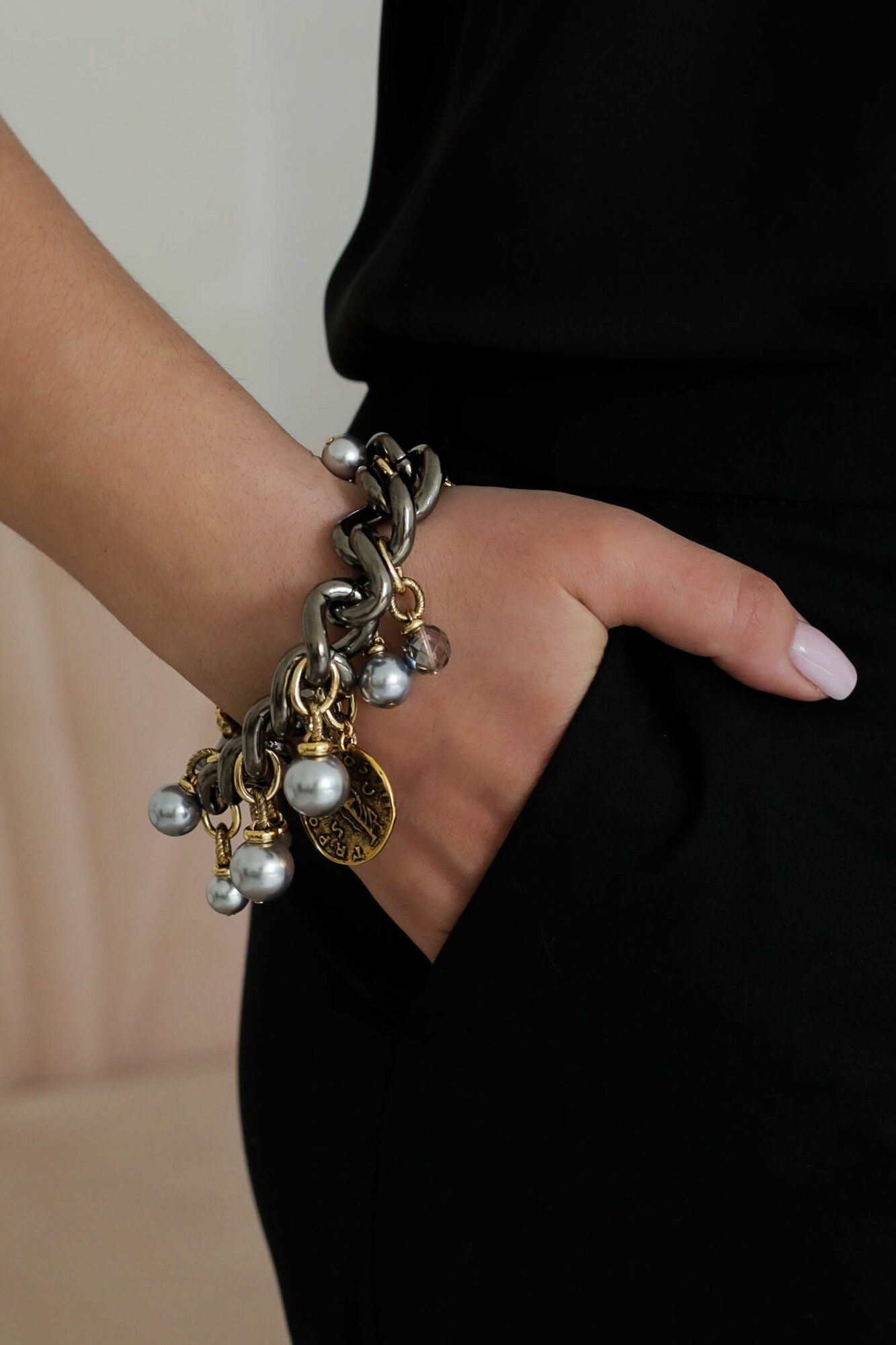 Браслет, жемчуг имитация