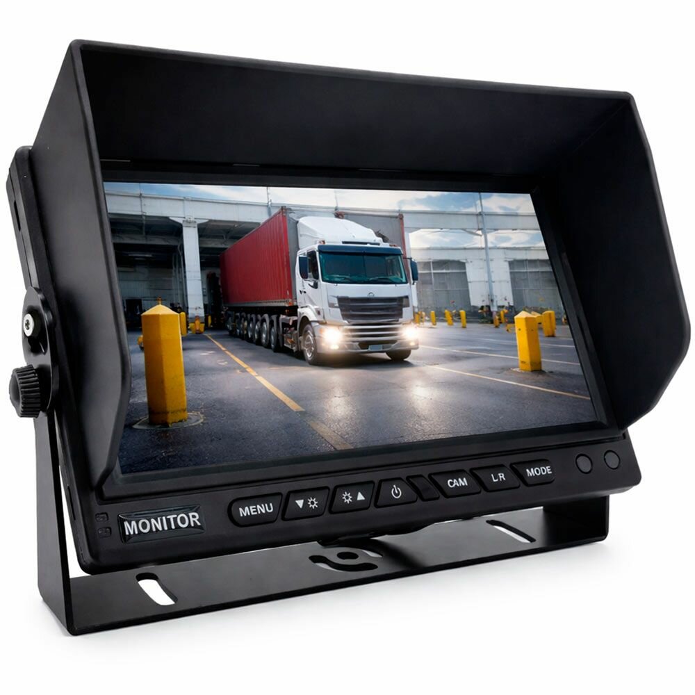 Автомобильный видеорегистратор Ps-Link PS-MN07-4CH, с монитором, 4 канала, проводной