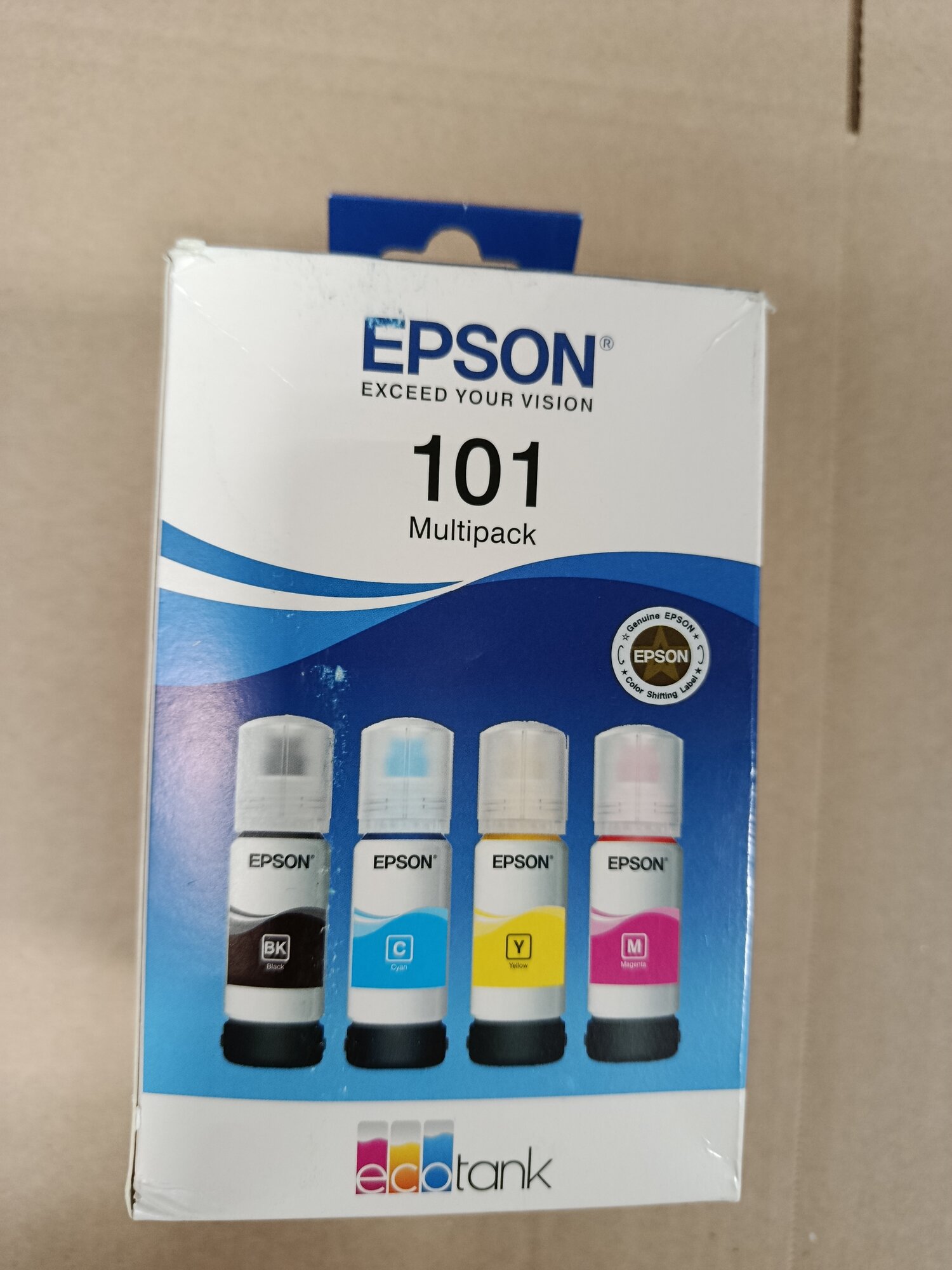 Набор чернил Epson цветные 101 (C13T03V64A) в упаковке для принтеров