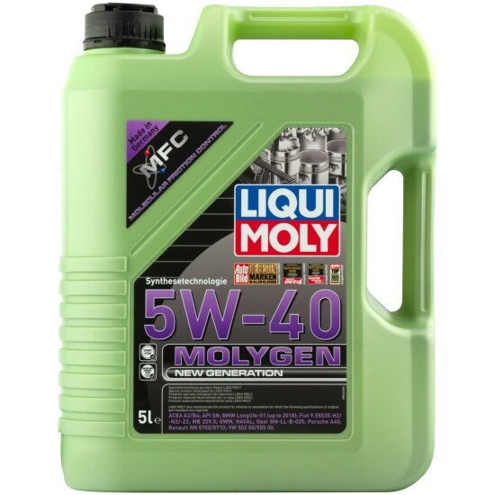 Моторное масло Liqui Moly Molygen New Generation 5W-40 НС-синтетическое 5 л