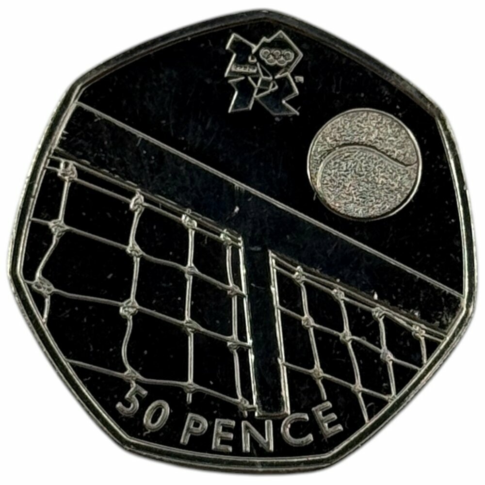 Великобритания 50 пенсов 2011 г. (XXX летние Олимпийские игры 2012, Лондон - Большой теннис) (CN)