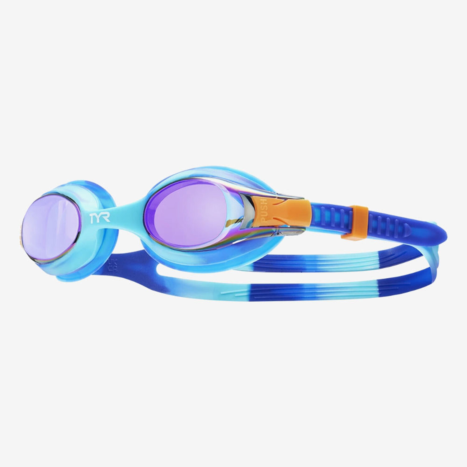 Очки для плавания детские TYR Swimple Tie Dye Mirrored Голубой