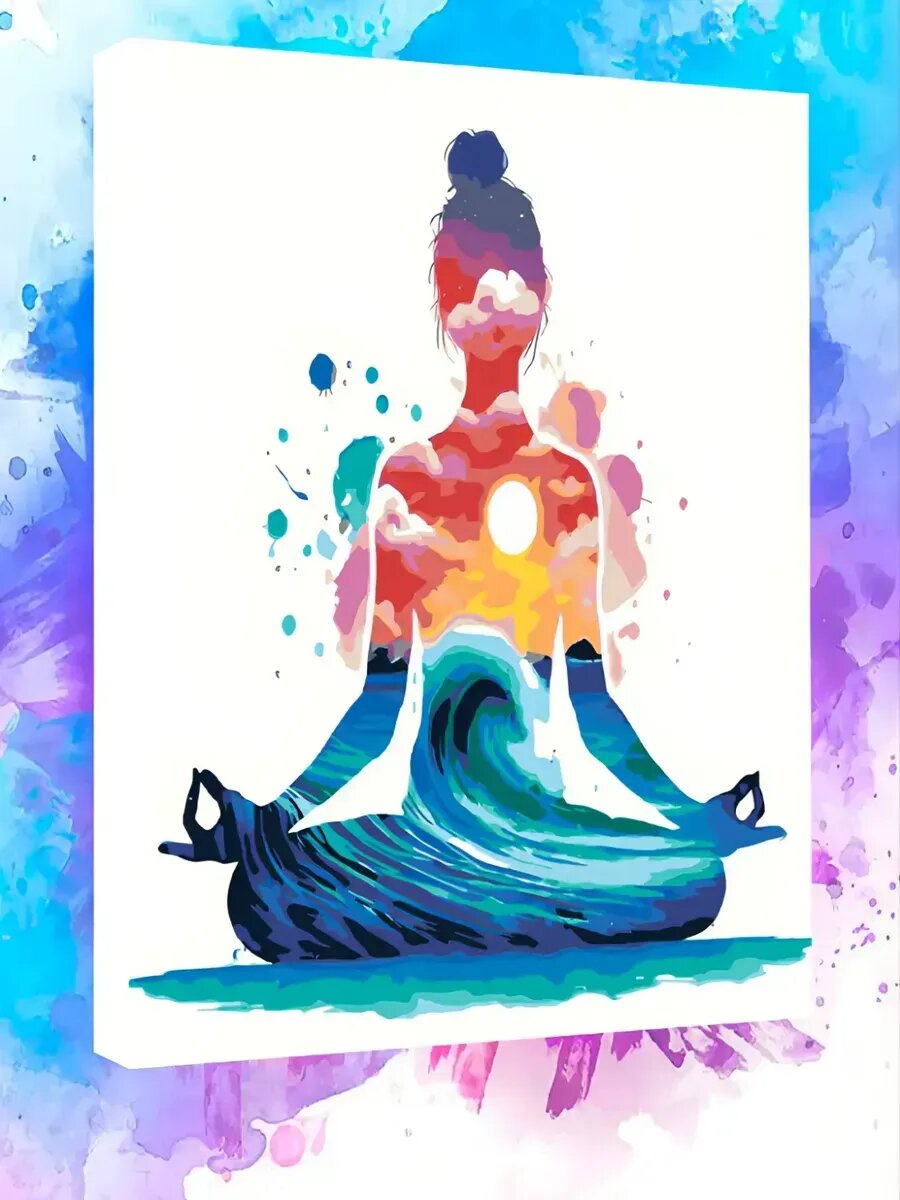 Картина по номерам Медитация Йога Девушка