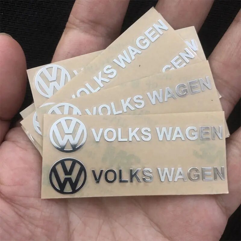 Наклейка Volkswagen VW, 5шт, металлическая эмблема
